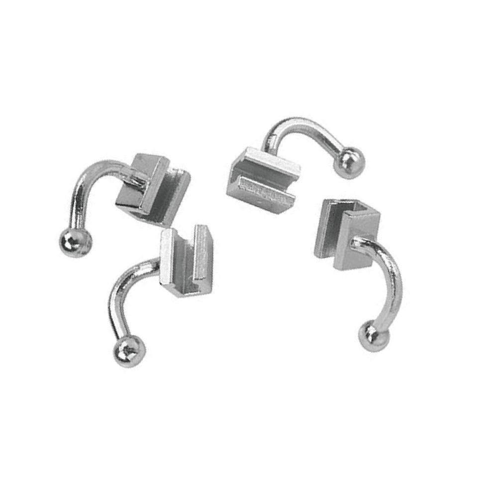 .022 SS Split Crimp Ball Hook Curved Right (10/PK)
