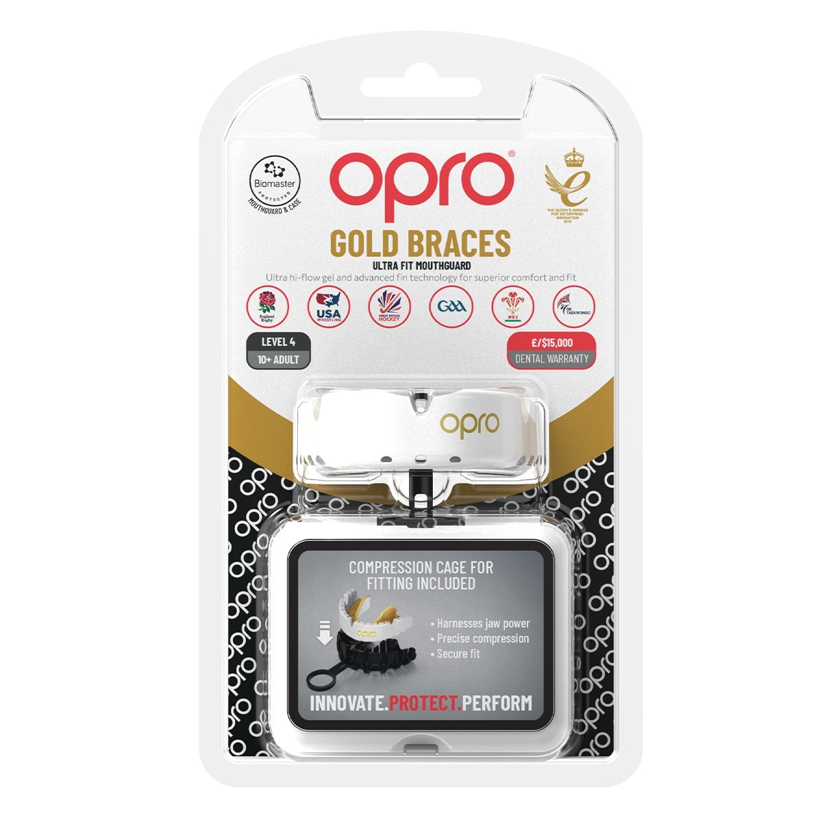 OPRO Self-Fit Gold Braces White/Gold Orthodontic Supply of Canada Inc.