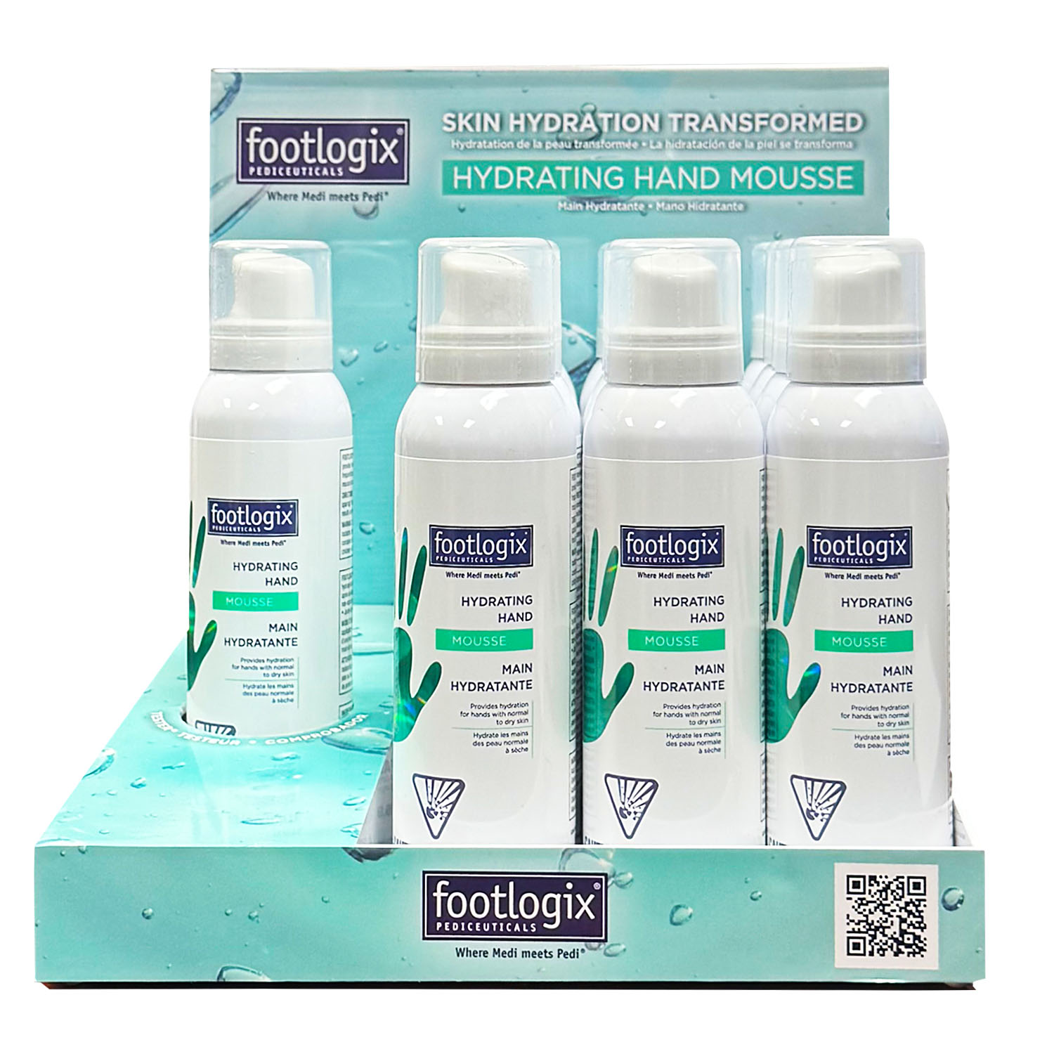 Footlogix® Hydrating Hand Mousse Display 24pcs