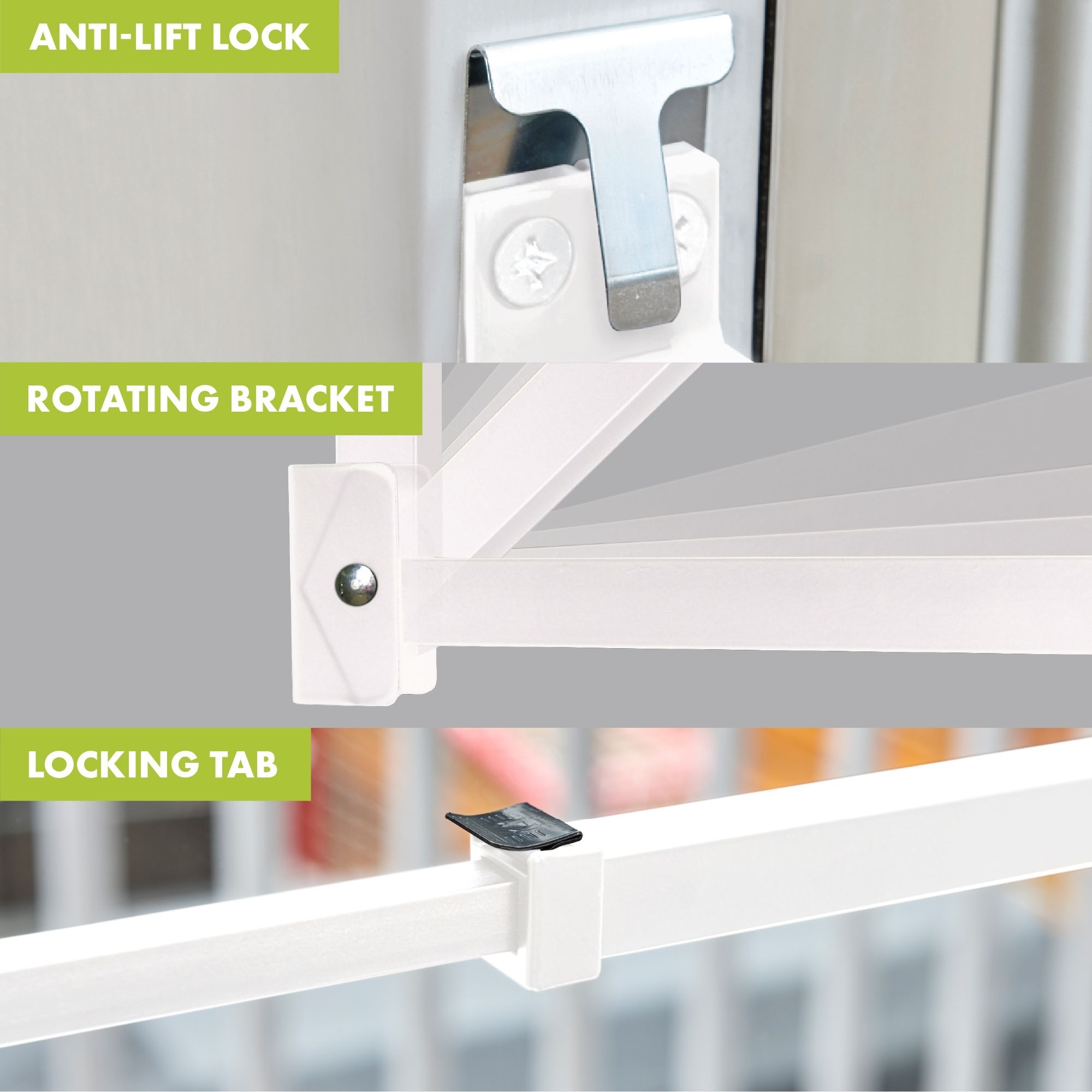 Patio Door Bar with Anti-Lift Lock, White, Retail Packaging | Ideal ...