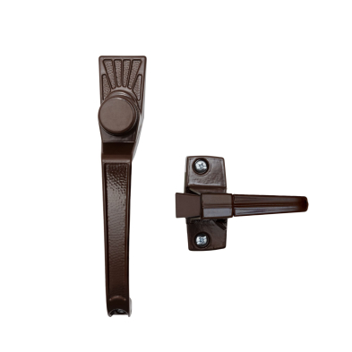 Classic Push Button Handle Set, Brown