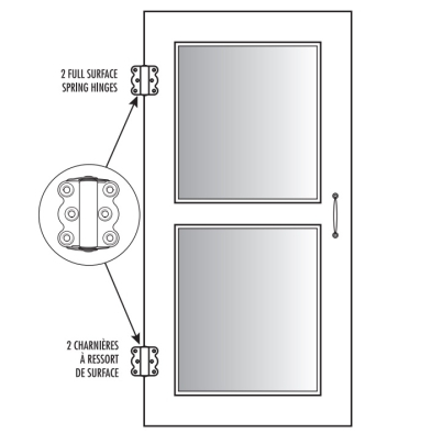 Self-Closing Spring Screen Door Hinge Set