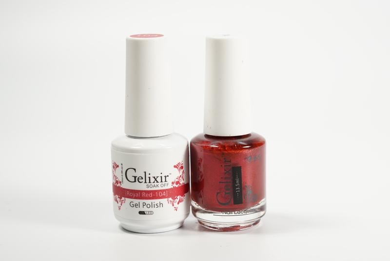Gelixir Soak Off Gel All In One Set- Royal Red GX104