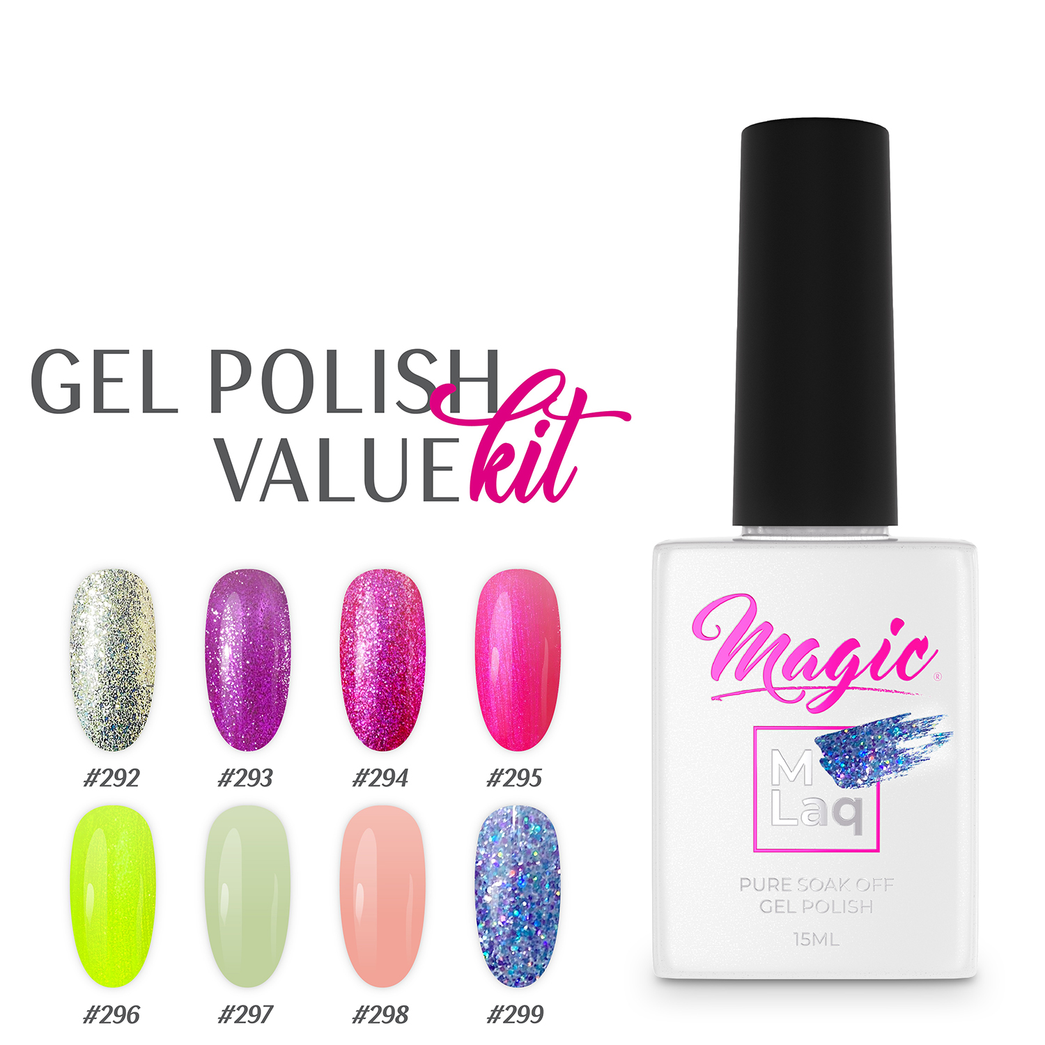 Magic Gel Polish MLaq 15 ml - Sunlit Sage #297