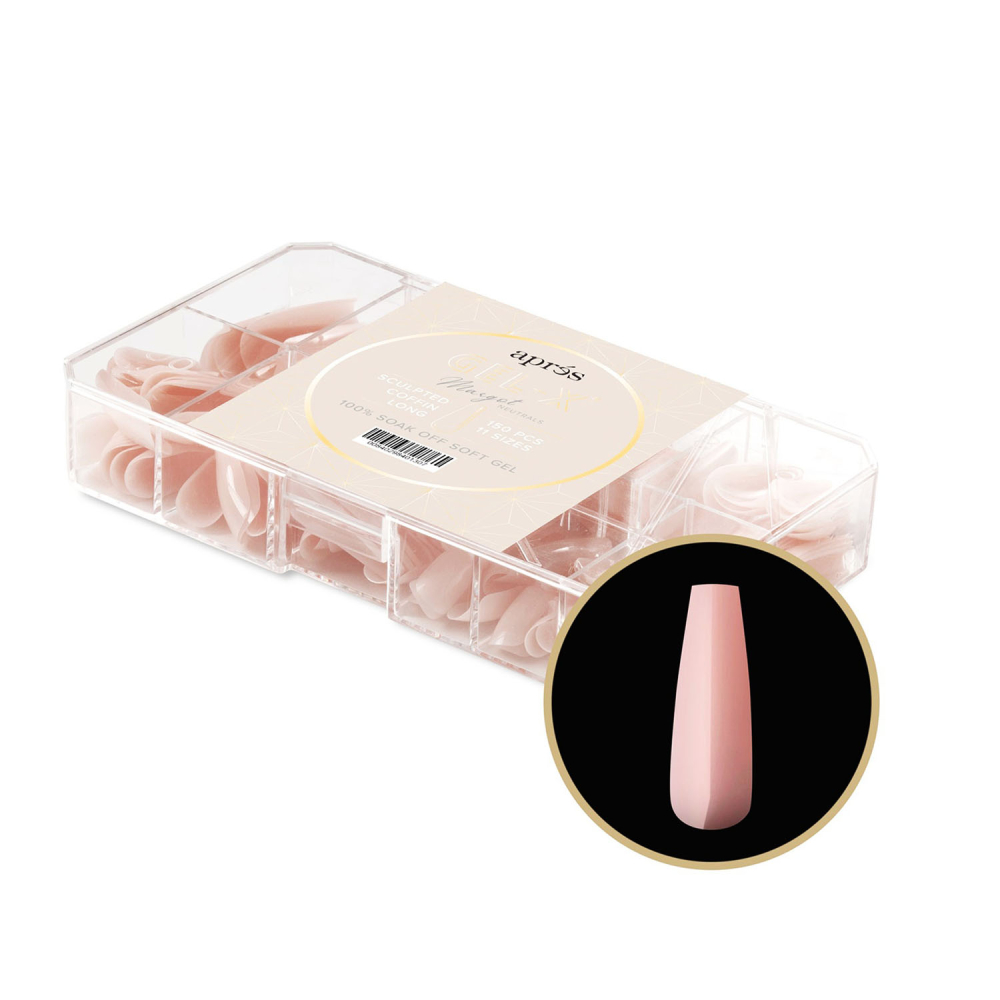 Apres Neutrals Gel-X Margot Sculpted Coffin Long 40130 Apres Neutrals Gel-X Margot Sculpted Coffin Long 40130