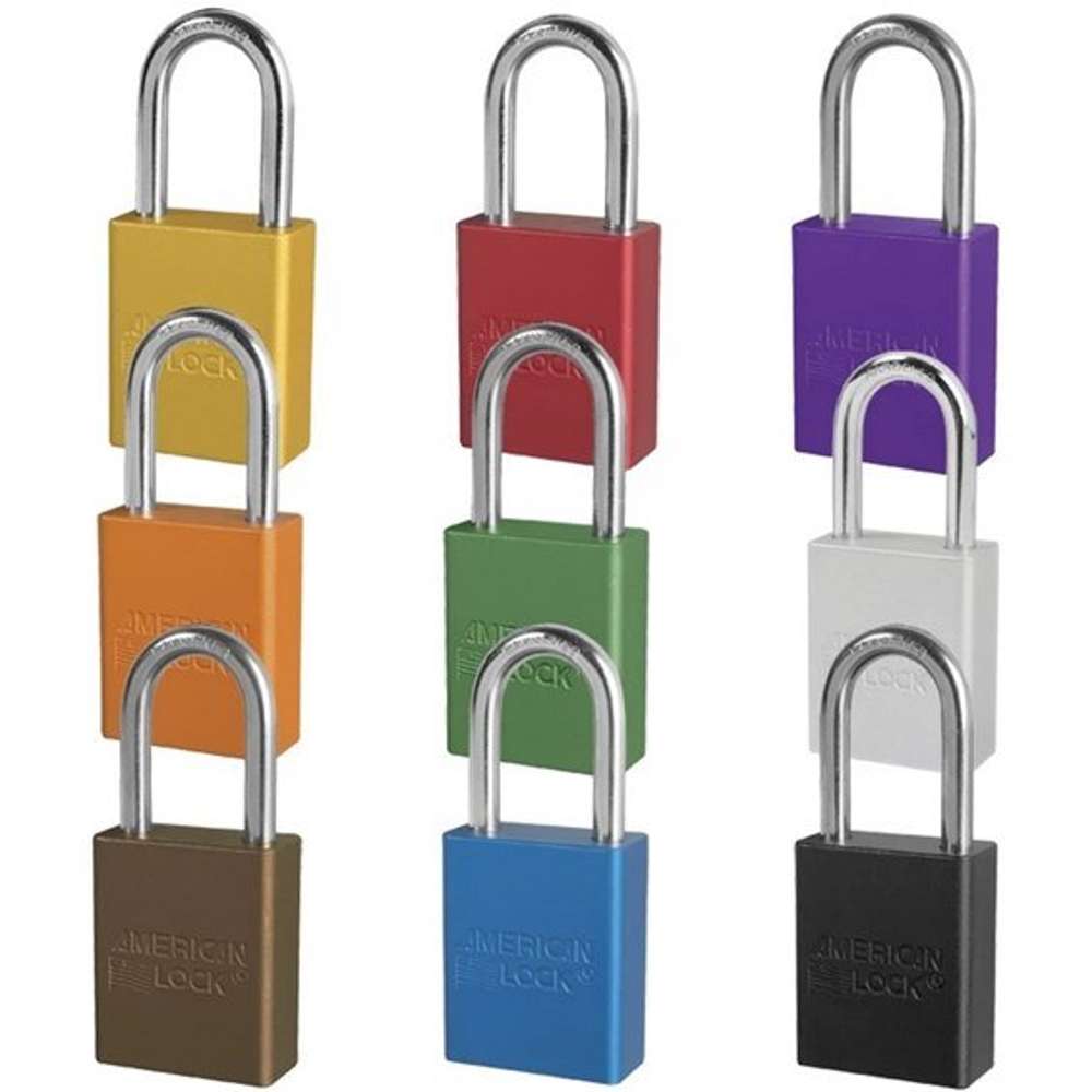 American No. A1166NMKPRP Aluminum 6-Pin Safety Padlock