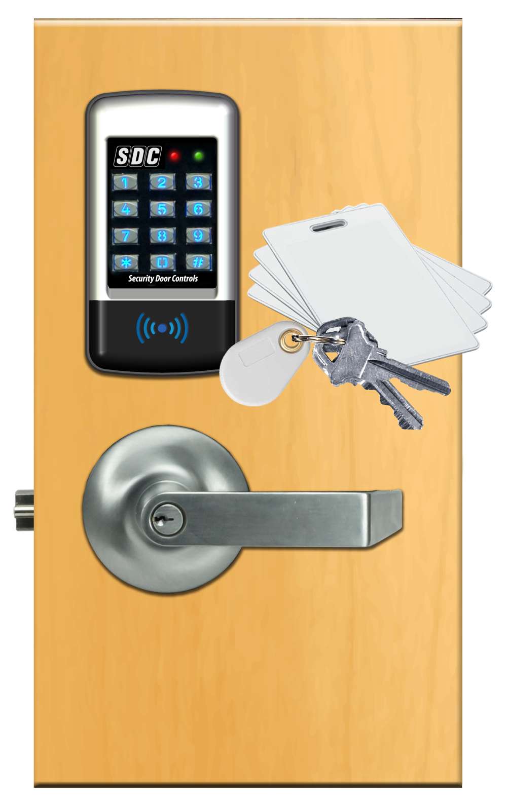 SDC E75PQE1Q Standalone Cyl Lockset Keypad Prox Eclipse