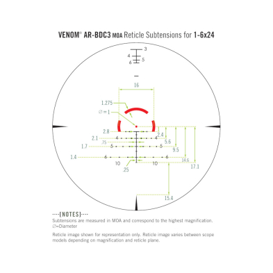 Vortex Venom 1-6x24 SFP Riflescope AR-BDC3 Vortex Canada
