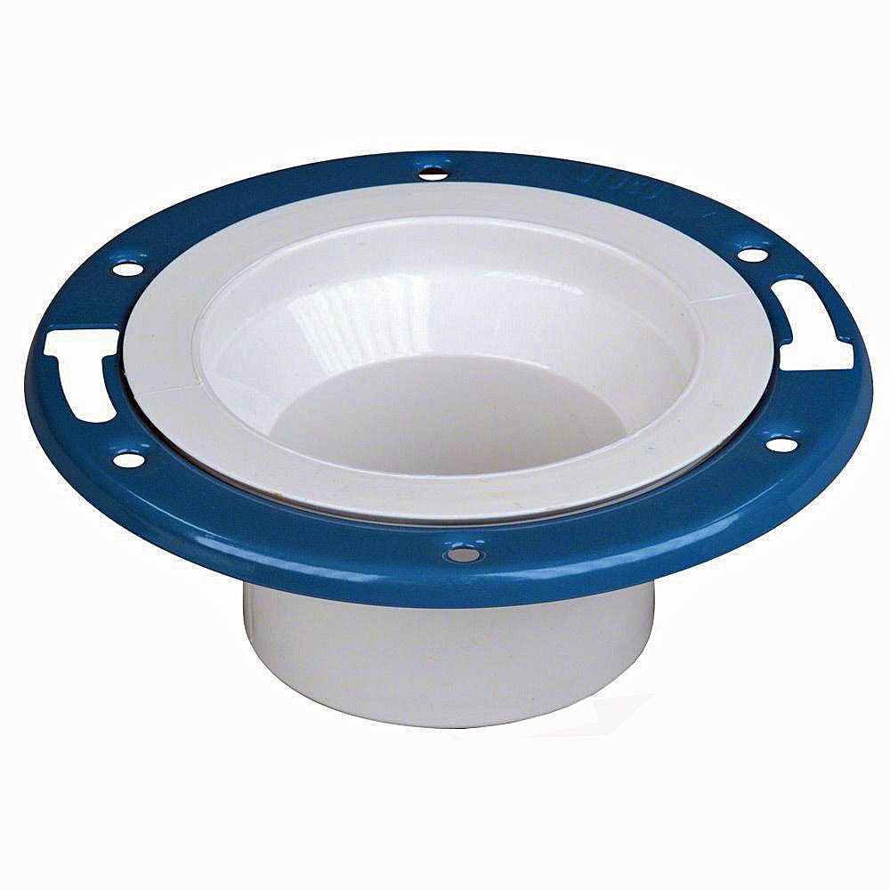 4" x 3" PVC Closet Floor Flange w/Metal Ring | American Plumbing ...