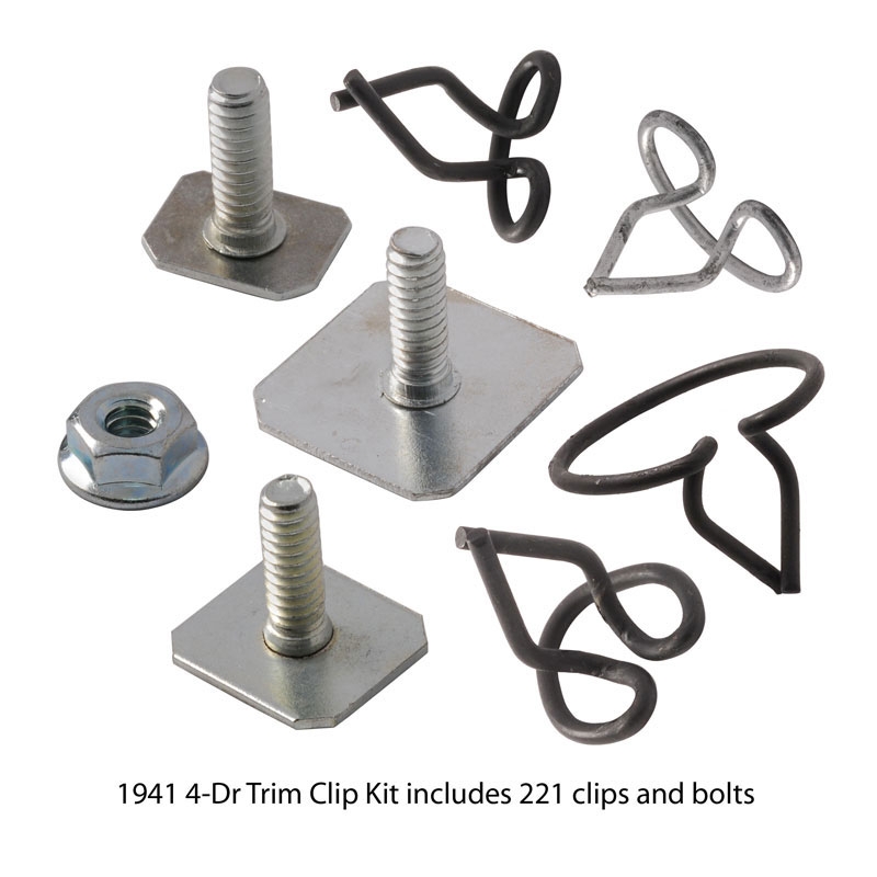 Body Trim Clip Kit - 4 Door Car - 1941 Ford Cars | Dennis Carpenter