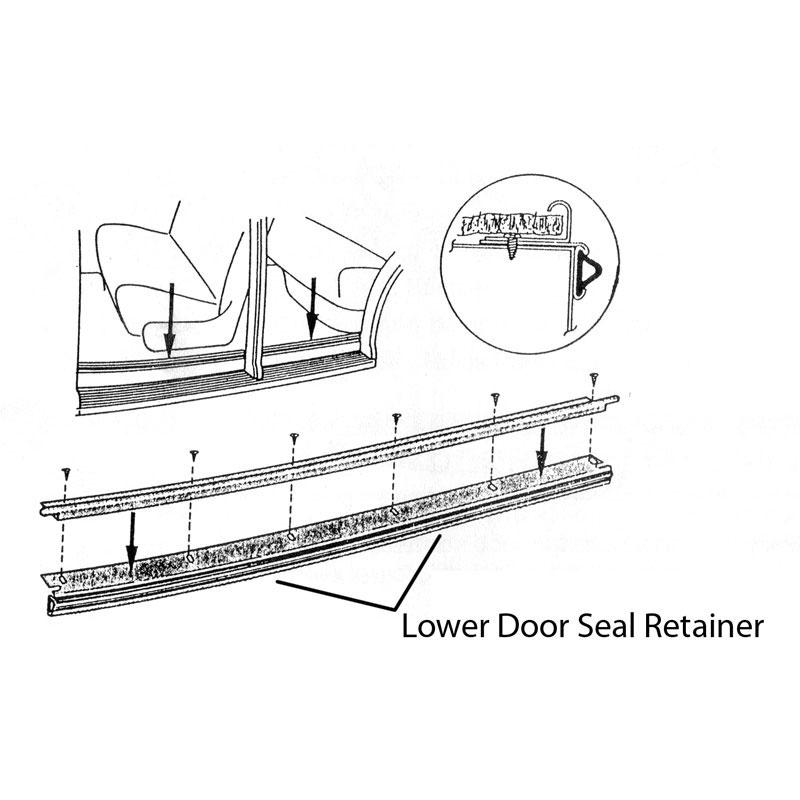 Door Seal Retainer - 4 Door Front - 1941-48 Ford Cars | Dennis Carpenter