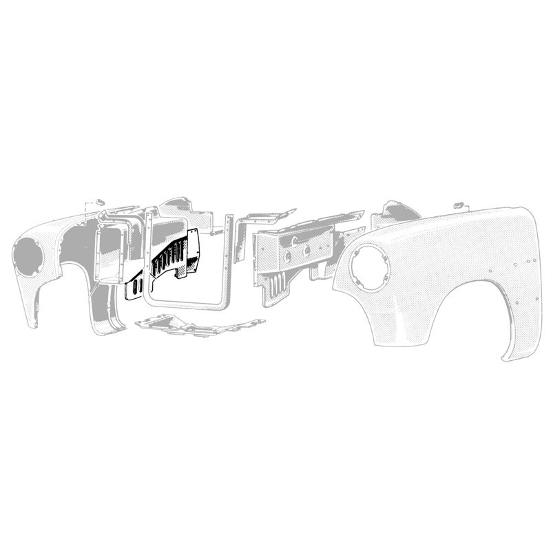 Front Fender Apron Panel -RH - NOS - 1950-51 Ford Car