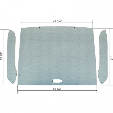 Headliner Kit - Non Perforated - 3 Piece - 1957-60 Ford Truck