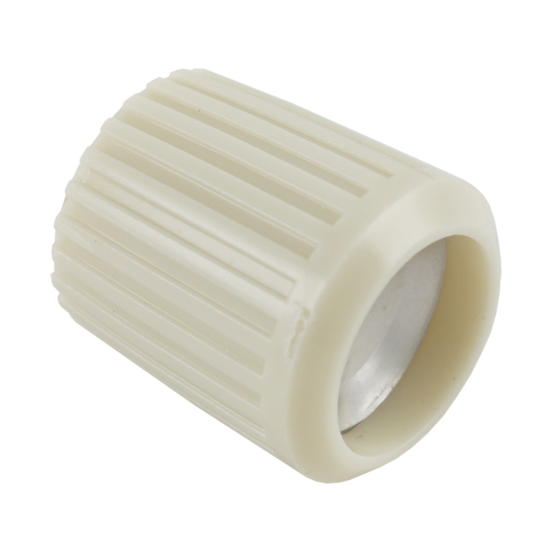 Radio Knob - White w/Chrome Insert - Split Shaft - 1960-63 Ford Car