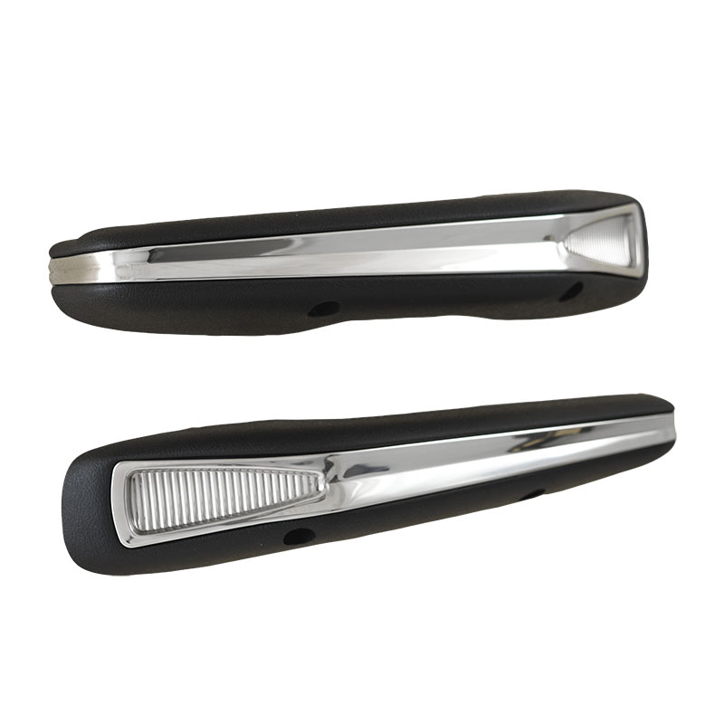 Arm Rest - Black - w/ Chrome Trim - Pair - - 1963-64 Ford Cars