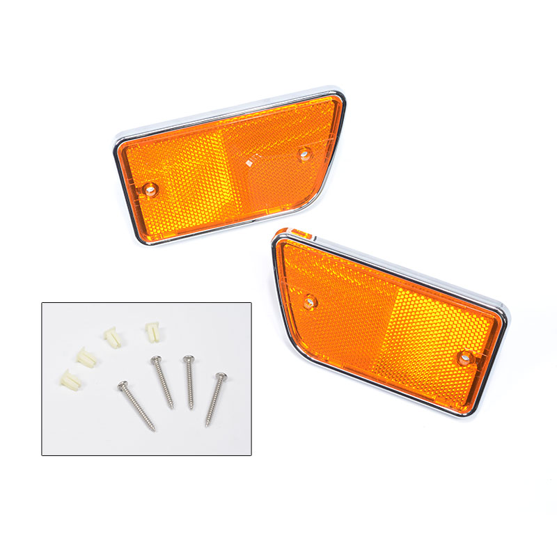Fender Reflectors - Pair - Amber - 1968-69 Ford Bronco | Dennis Carpenter