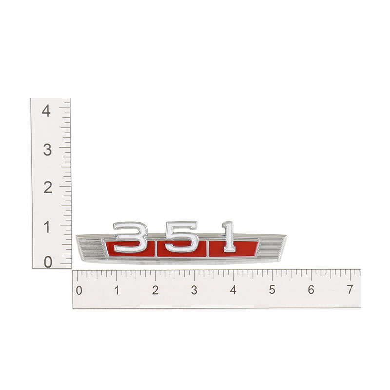 Front Fender Emblem - 351 - Red - 1966-77 Ford Trucks | Dennis Carpenter