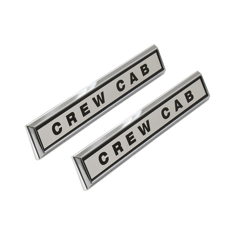 Cowl Side Emblems - "CREW CAB" - 1970-72 Ford Trucks