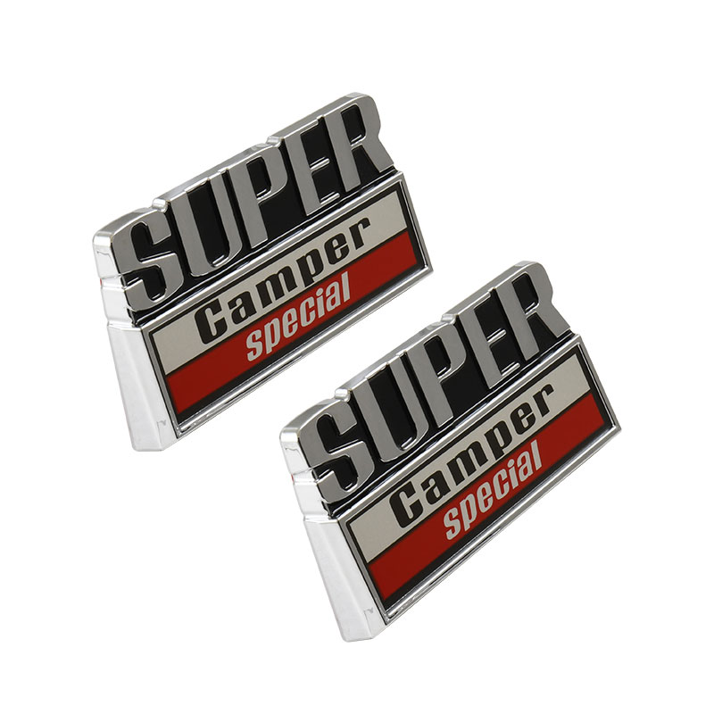Front Fender Emblems - "SUPER Camper Special" - 1973-76 Ford Trucks