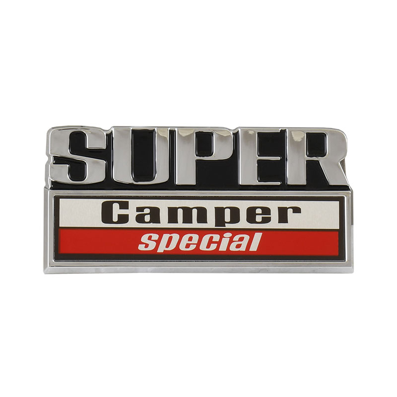Front Fender Emblems - "SUPER Camper Special" - 1973-76 Ford Trucks