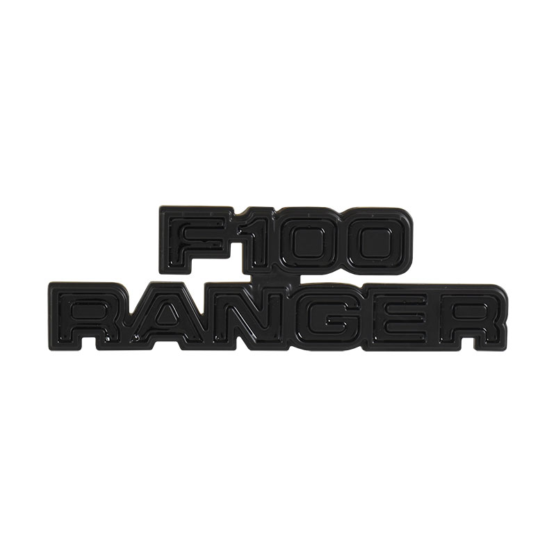 Cowl Side Emblem - Satin Black - "F-100 RANGER" - 1977-79 Ford Trucks ...