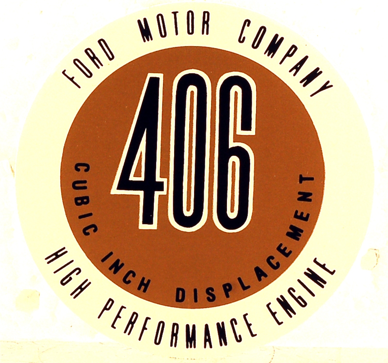 Decal - Air Cleaner - 406-4V - 1960-62 Ford Cars | Dennis Carpenter