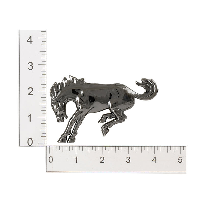 Bronco Horse Emblem - Universal - Peel & Stick - Black Chrome - 1966-25 ...