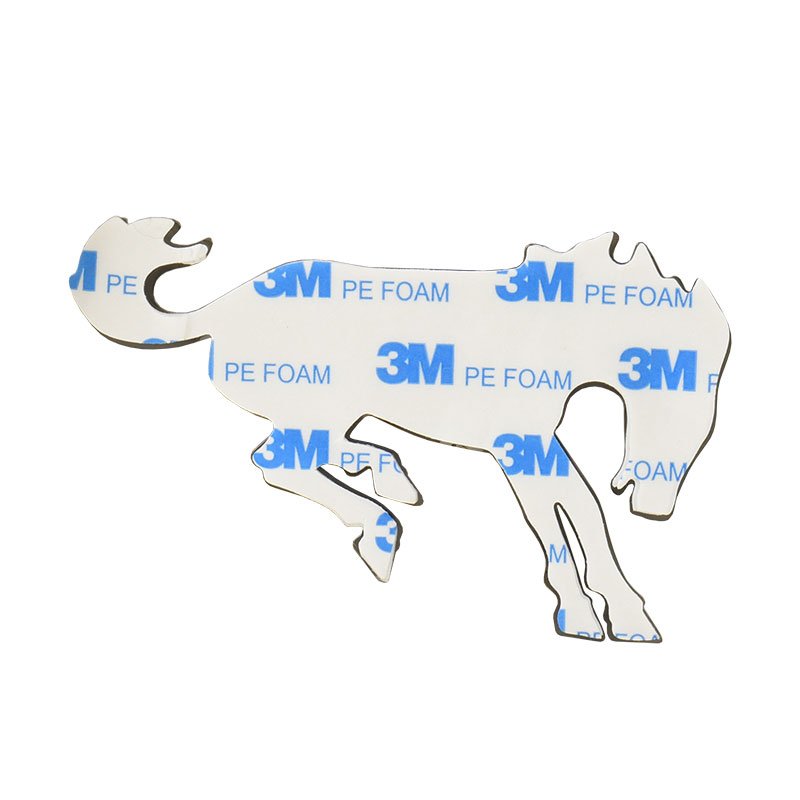 Bronco Horse Emblem - Universal - Peel & Stick - Black Chrome - 1966-25 ...