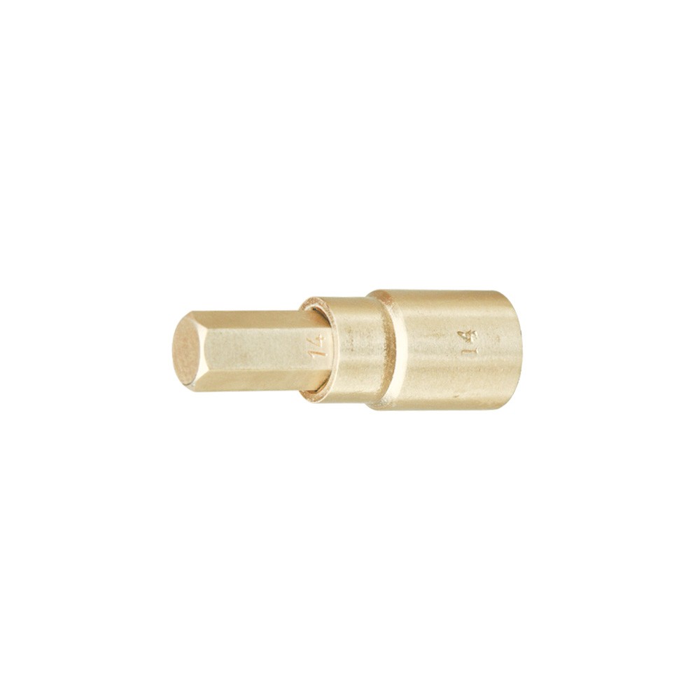 Non Sparking Internal Hex Bit Socket 0.050" 3/8" Drive Al-Cu