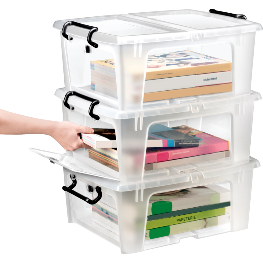 STRATA SMART BOX w/ SLIDE DOOR 20L CLEAR Monk Office