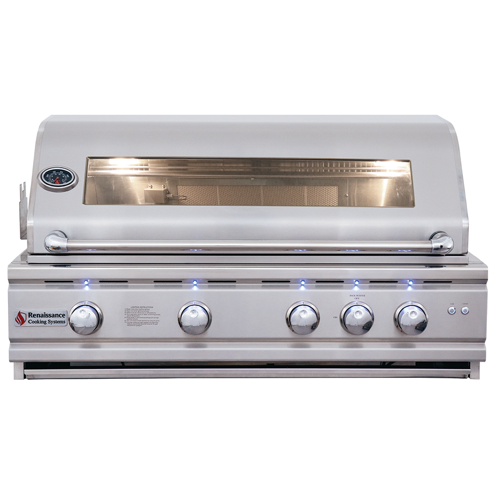 The RCS 42" Cutlass Pro Built-In Grill with Flame View Window - RON42AW