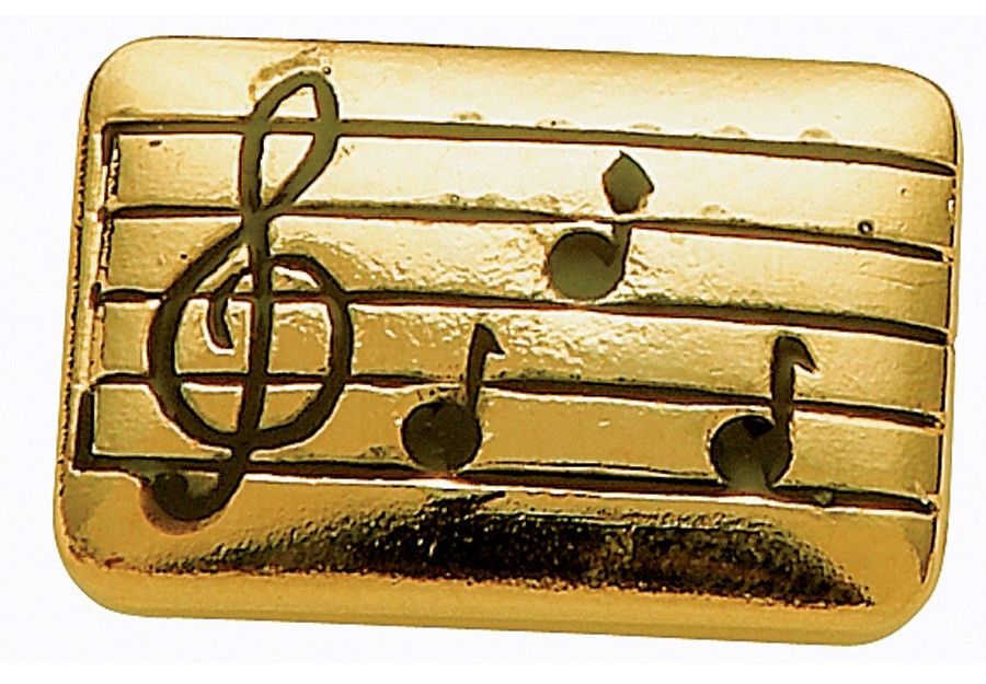 MUSIC BAR W/ CLEF & NOTES LAPEL PIN Music in Motion