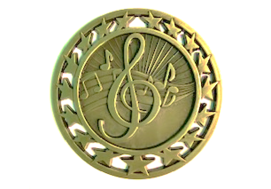 GOLD MUSIC STARS MEDALLION Music in Motion