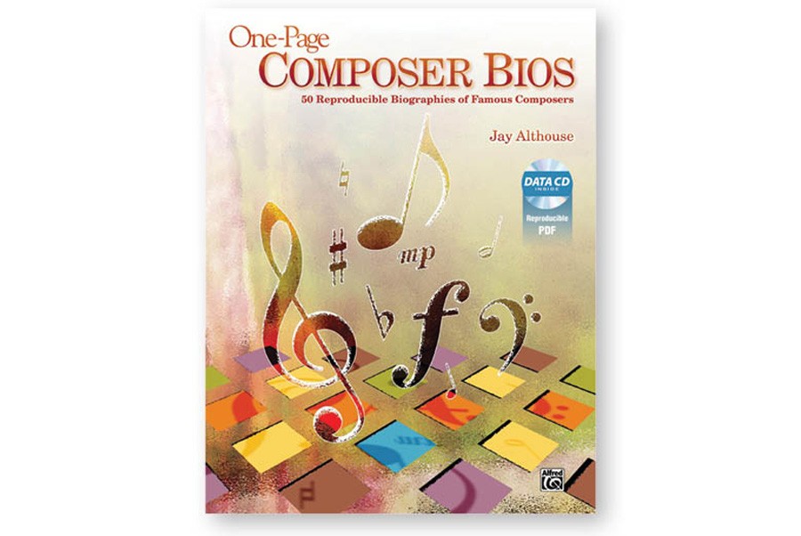 ONE-PAGE COMPOSER BIOS Spiral Paperback & CD Music in Motion