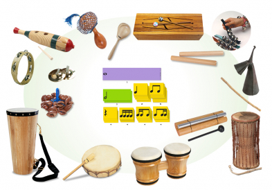 DELUXE DRUM CIRCLE KIT & Music-Go-Rounds BASIC RHYTHMS Music in Motion