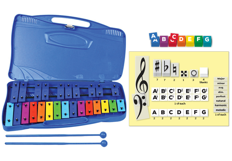 25-NOTE GLOCKENSPIEL + Music-Go-Rounds MINI ALPHADOTS SET 1 & MINI ...