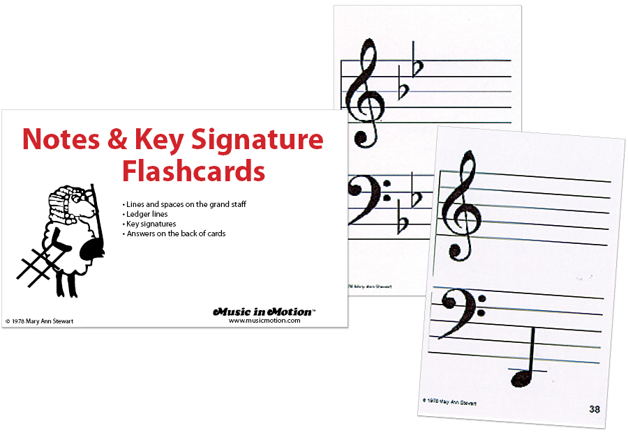 NOTE AND KEY SIGNATURE FLASHCARDS Music in Motion