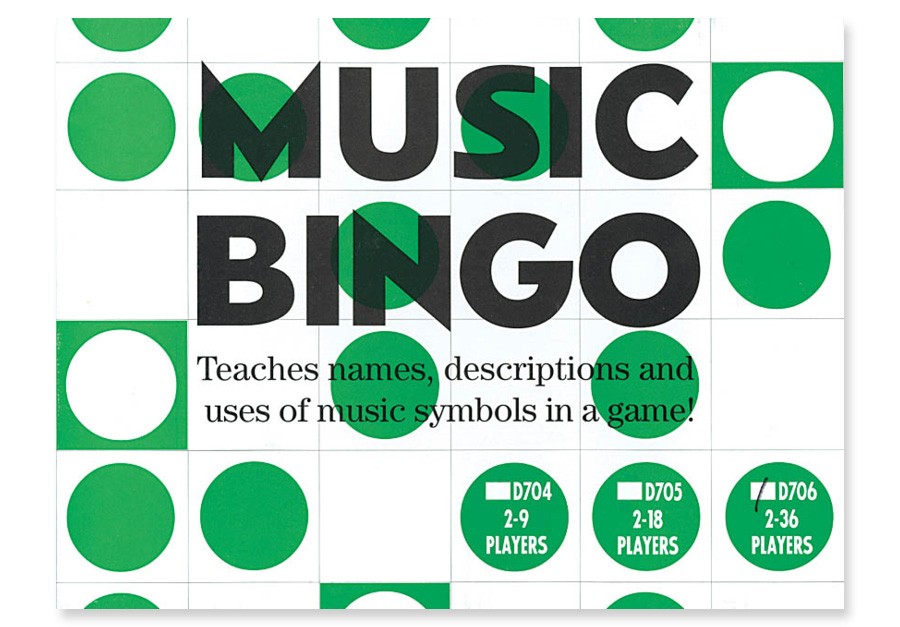 MUSIC BINGO for 2-36 Players Music in Motion