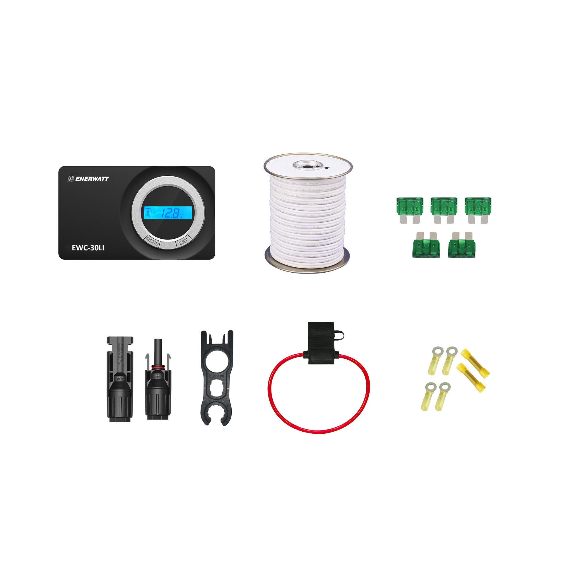 KIT-PWM-30 Controller & Hardware Set for Solar Kit Batteries Expert
