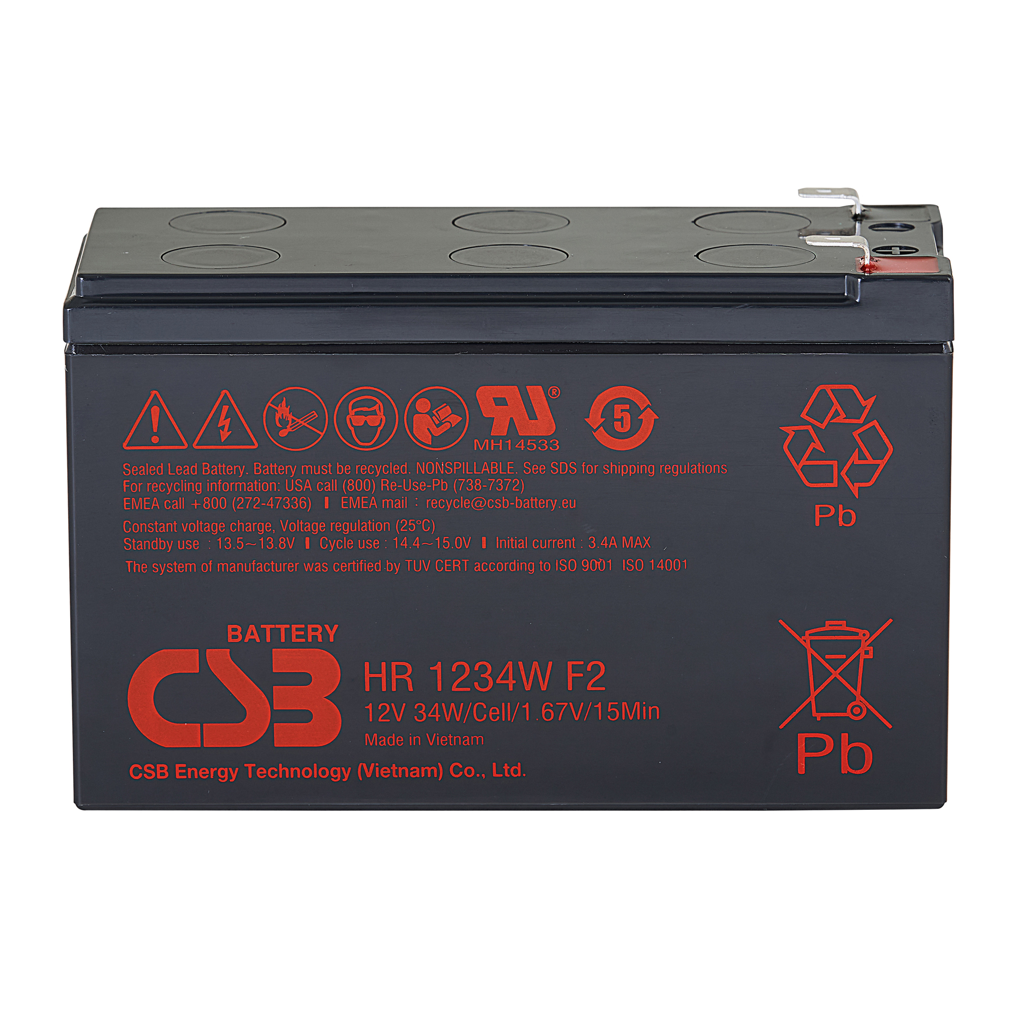 CSB-1008 ENS BATT UPS 12V 9AH CSB (RBC51) Batteries Expert