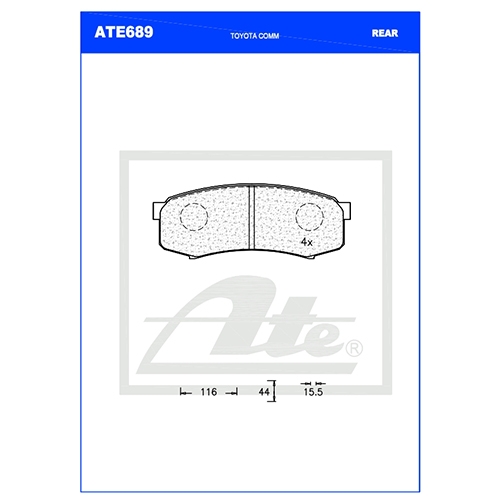 Brake Pad ATE689 CYMOT
