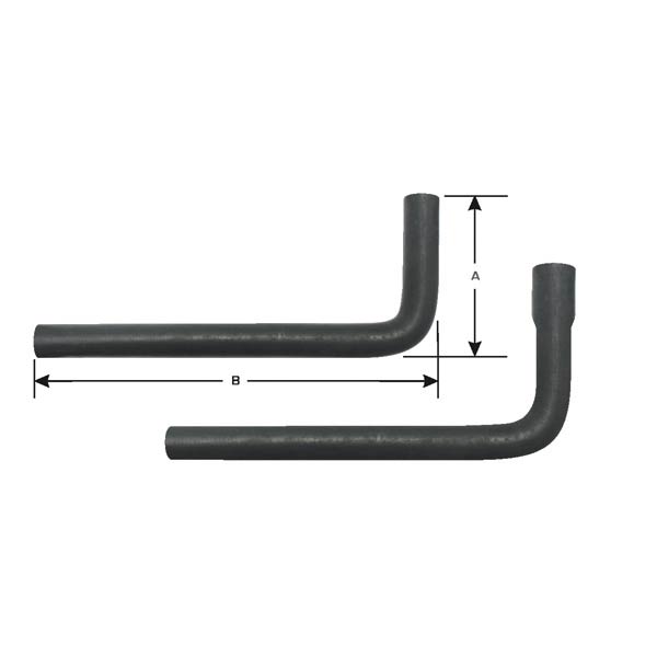 90 Degree Molded Heater Hose 3 4 To 5 8 X 4 X 38 