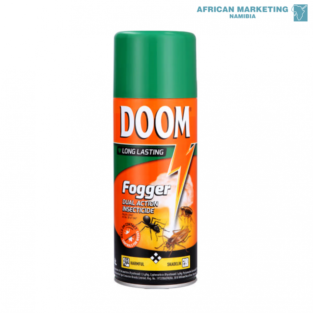 INSECTICIDE 350ml FOGGER KILLS ON CONTACT *DOOM AFRICAN MARKETING (PTY) LTD